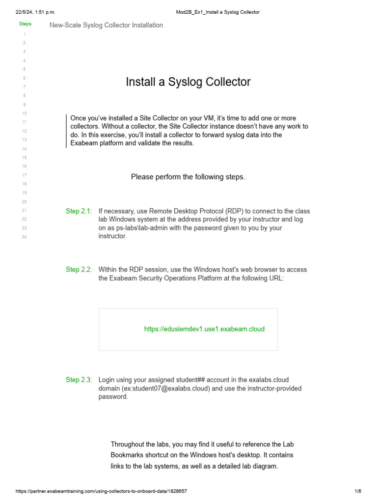 Mod 2B Ex1_ Instalar Un Recopilador Syslog | PDF | Computing | Software