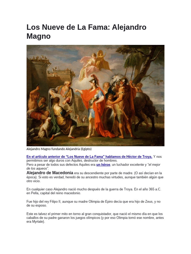 Alejandro Magno: Conquistador Legendario | PDF | Alejandro el Grande ...