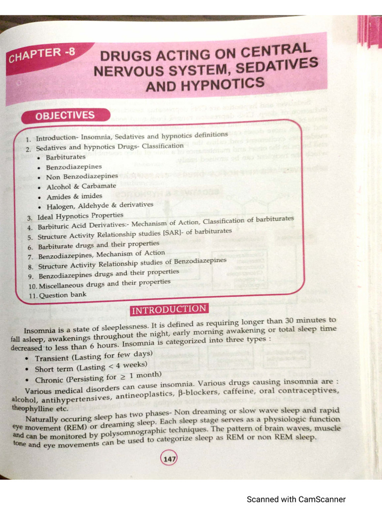 Drugs Acting On Central Nervous System | PDF