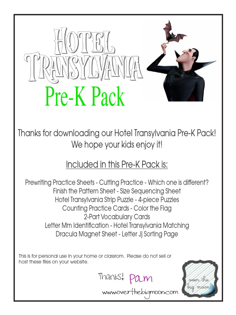 Hotel Transylvania Pre-K Pack | PDF