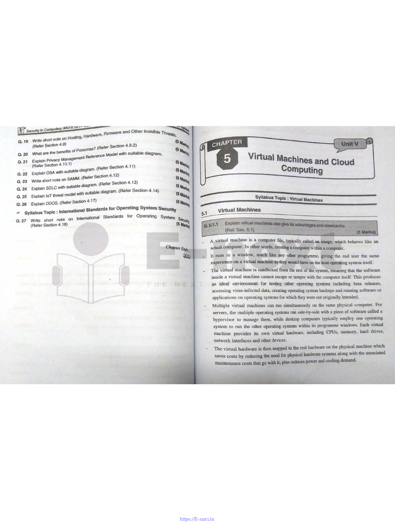 Unit-5 Virtual Machines and Cloud Computing (E-Next - In) | PDF
