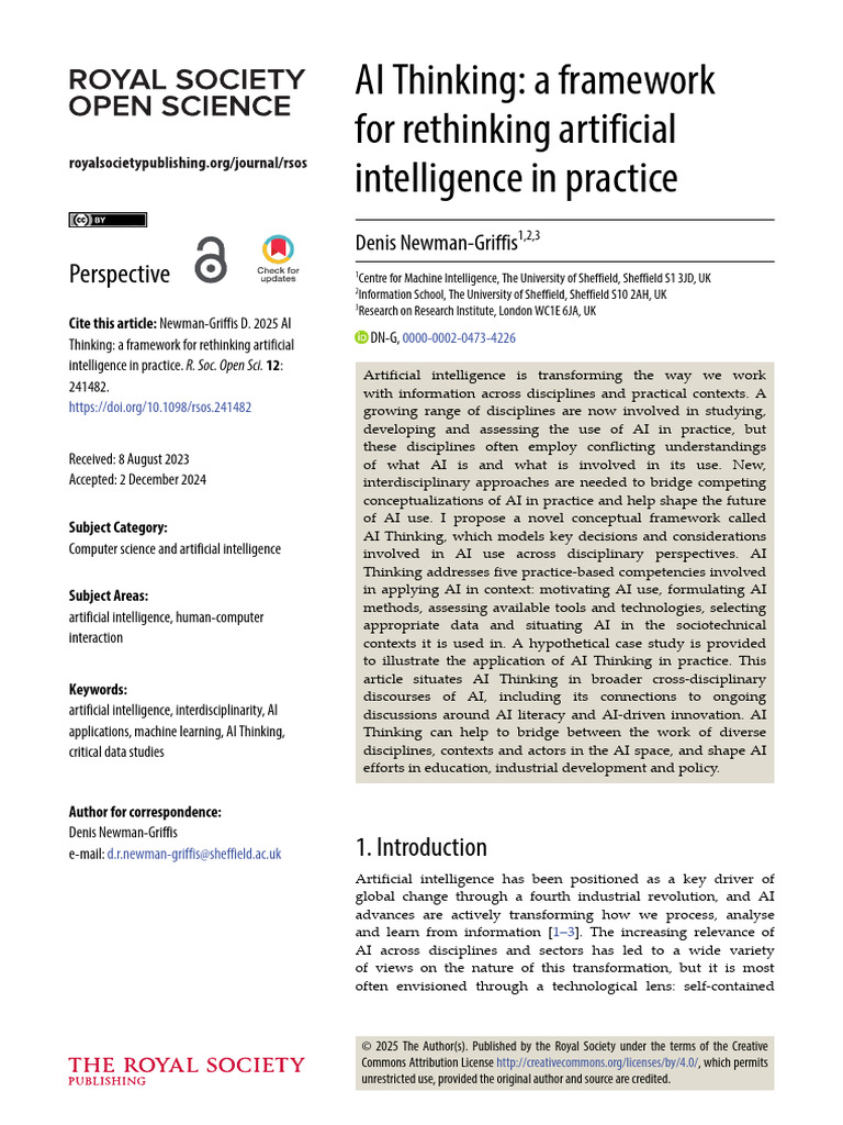 AI Thinking: Rethinking AI in Practice | PDF | Intelligence (AI ...