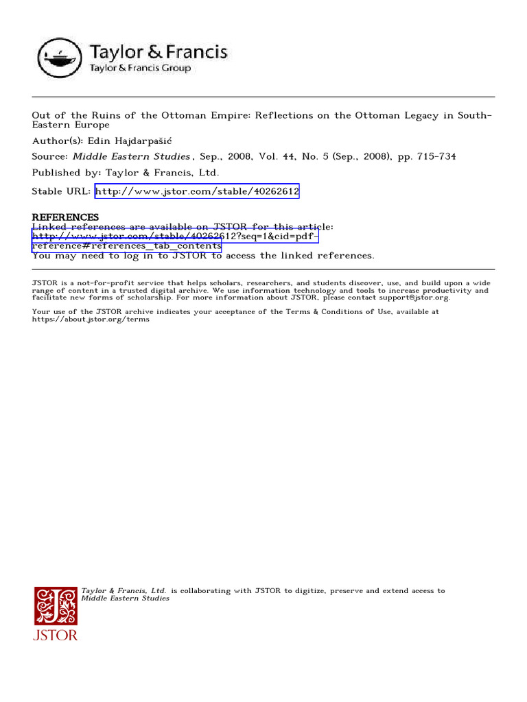 Reflections On The Ottoman Legacy in South-East Europe | PDF | Bosniaks | Bosnia And Herzegovina