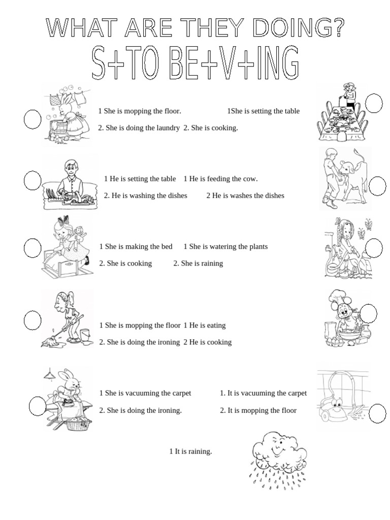 Prezentul Continuu Limba Engleza | PDF