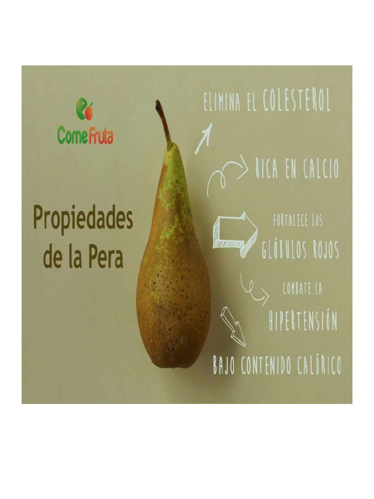 Beneficios y propiedades de la pera | PDF | Pera | Fruta