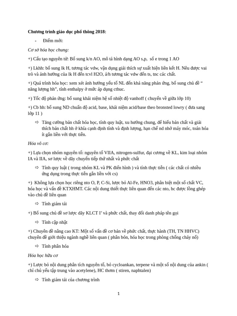 Chương Trình Giáo D C PH Thông 2018 | PDF