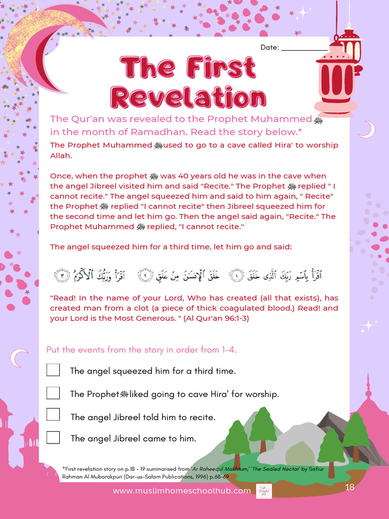 Ramadan-First-Revelation-Comprehension-Worksheet-by-Muslim-Homeschool ...
