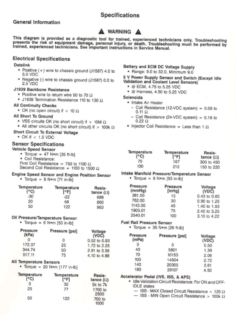 ISB & ISBe Codes & Spec CUMMINS | PDF