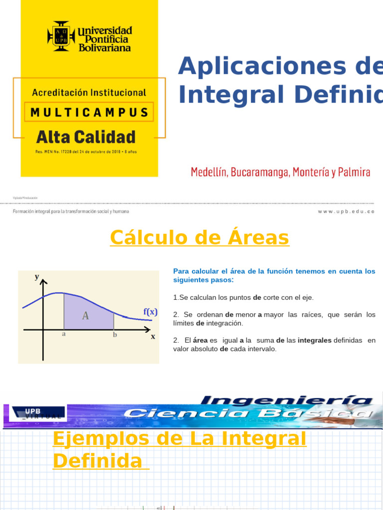 Aplicaciones de La Integral Definida | PDF
