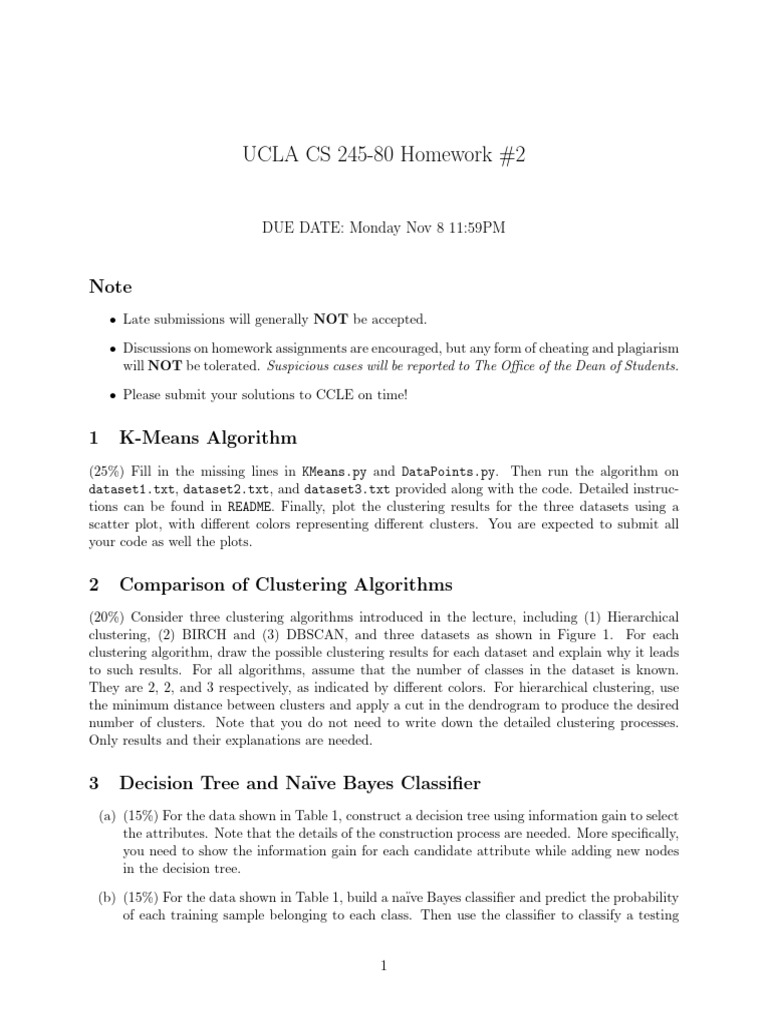 HW2 Statement | PDF | Cluster Analysis | Data Analysis