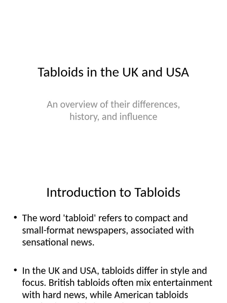 Tabloids UK USA Presentation | PDF