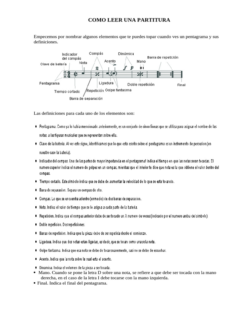 Como Leer Una Partitura (Ya) 493 | PDF