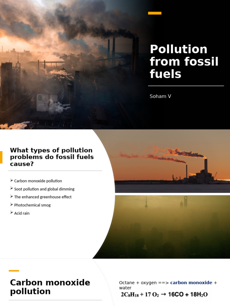 Fossil Fuel Pollution: Types and Impacts | PDF | Combustion | Air Pollution