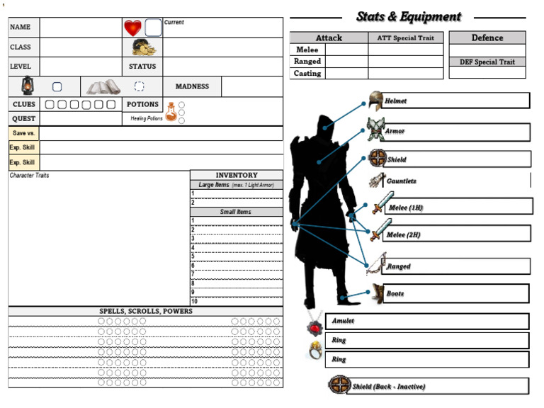 4AD_Graphical_Character_Sheet | PDF | Fantasy Games | Role Playing