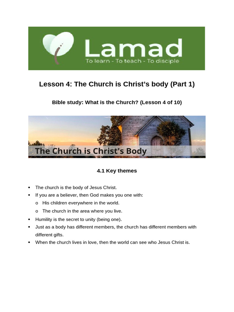 Understanding the Church as Christ's Body | PDF | Jesus | Mercy