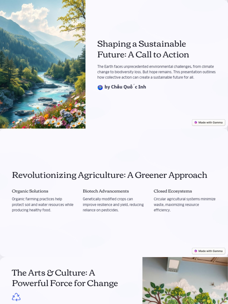 Shaping a Sustainable Future a Call to Action | PDF | Sustainability ...