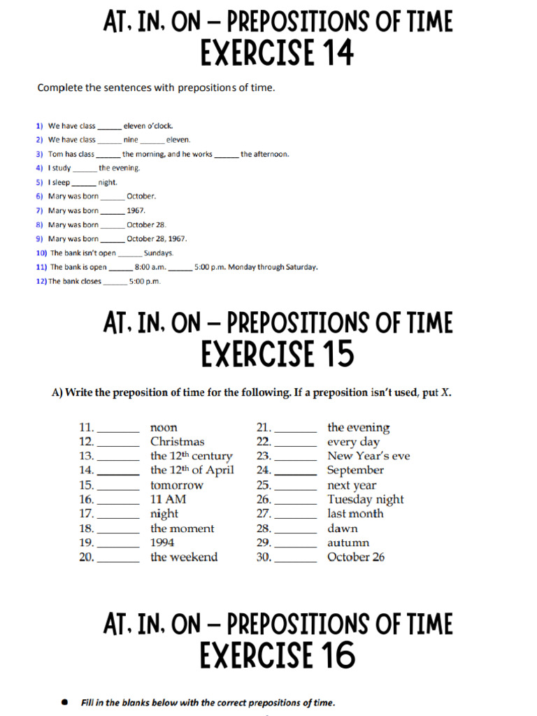 English Grammar Exercises | PDF