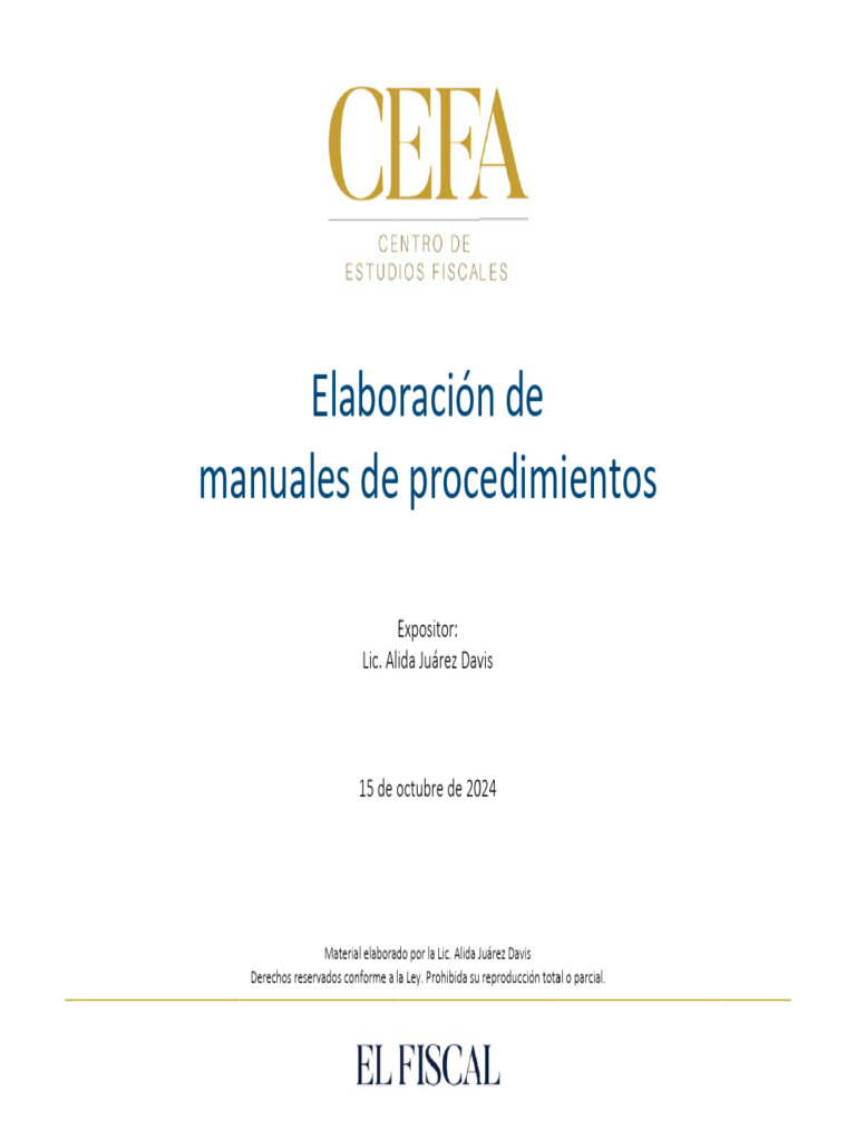 Elaboracion de Manuales de Procedimientos | PDF | Calidad (comercial) | Seguridad y salud ...