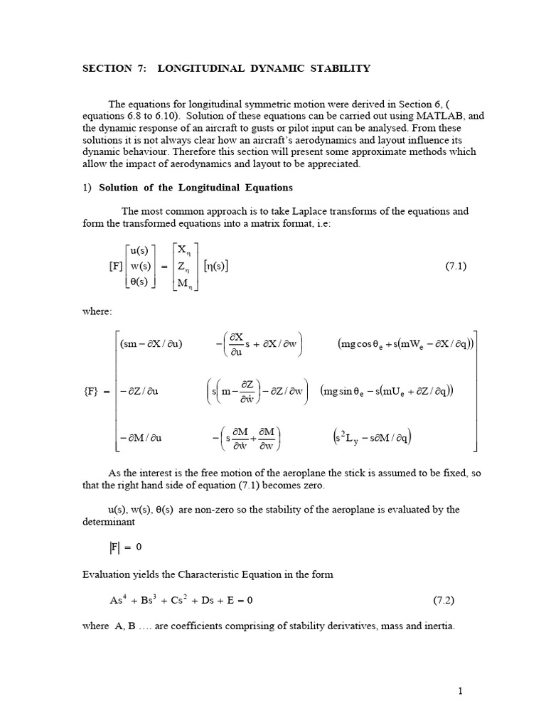 Longitudnal Dynamic Stability | PDF | Damping | Oscillation