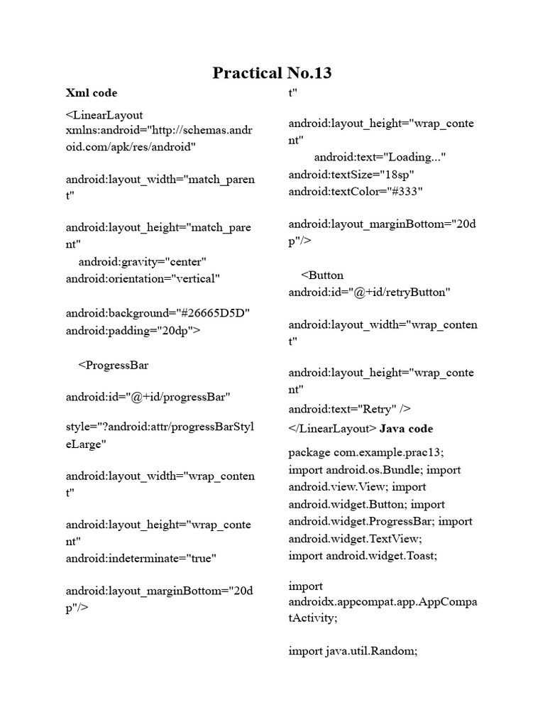 Prac13 Mad | PDF | Android (Operating System) | Software