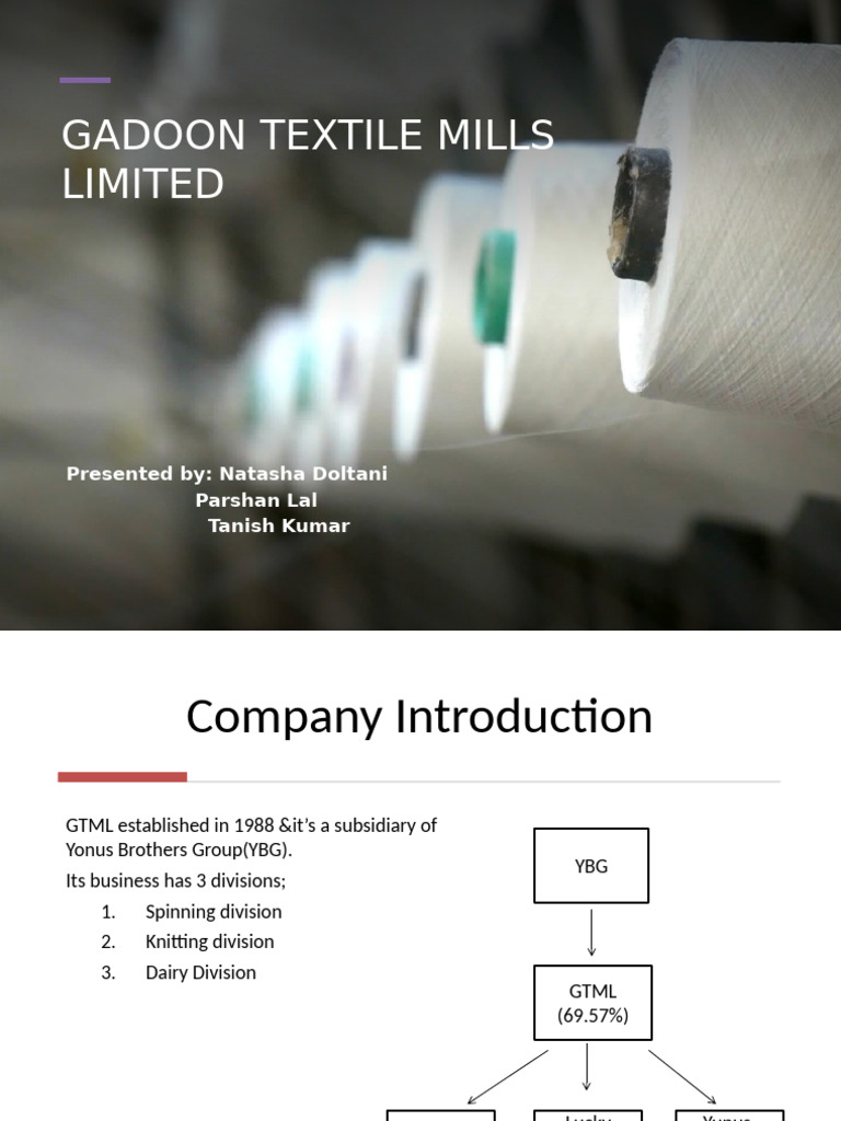 Gadoon Textile Mills Overview and Insights | PDF