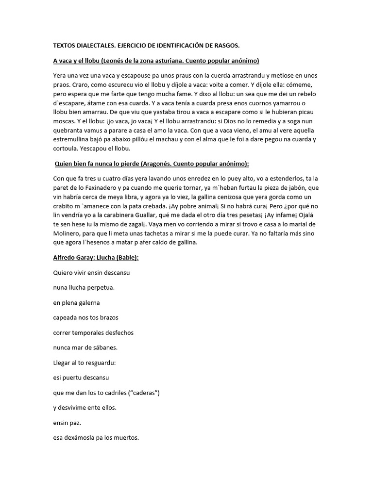 Ejercicio_dialectos_2BT | PDF