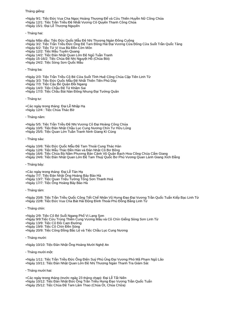 ĐẢN TIỆC HÀNG THÁNG | PDF