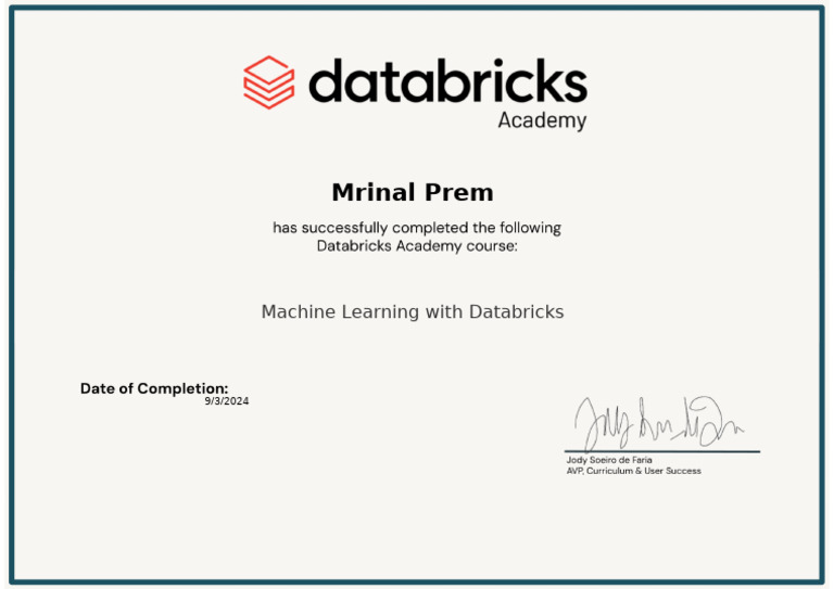 Machine Learning with Databricks Guide | PDF