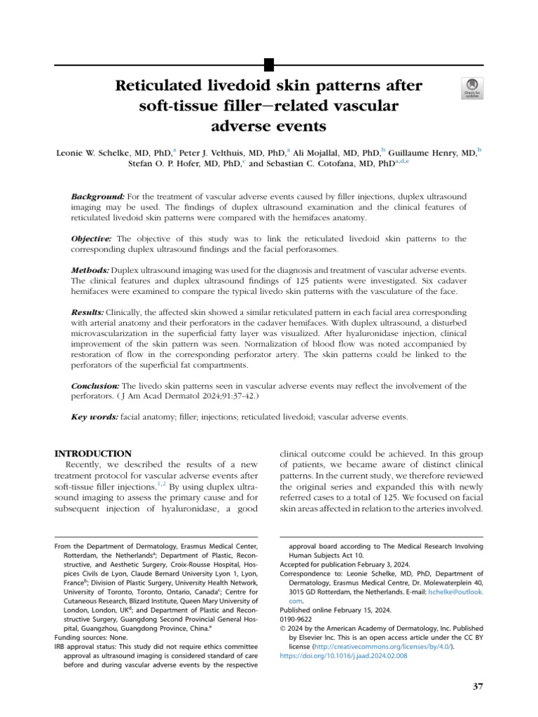 Reticulated Livedoid Skin Patterns After | PDF | Human Nose | Medical ...