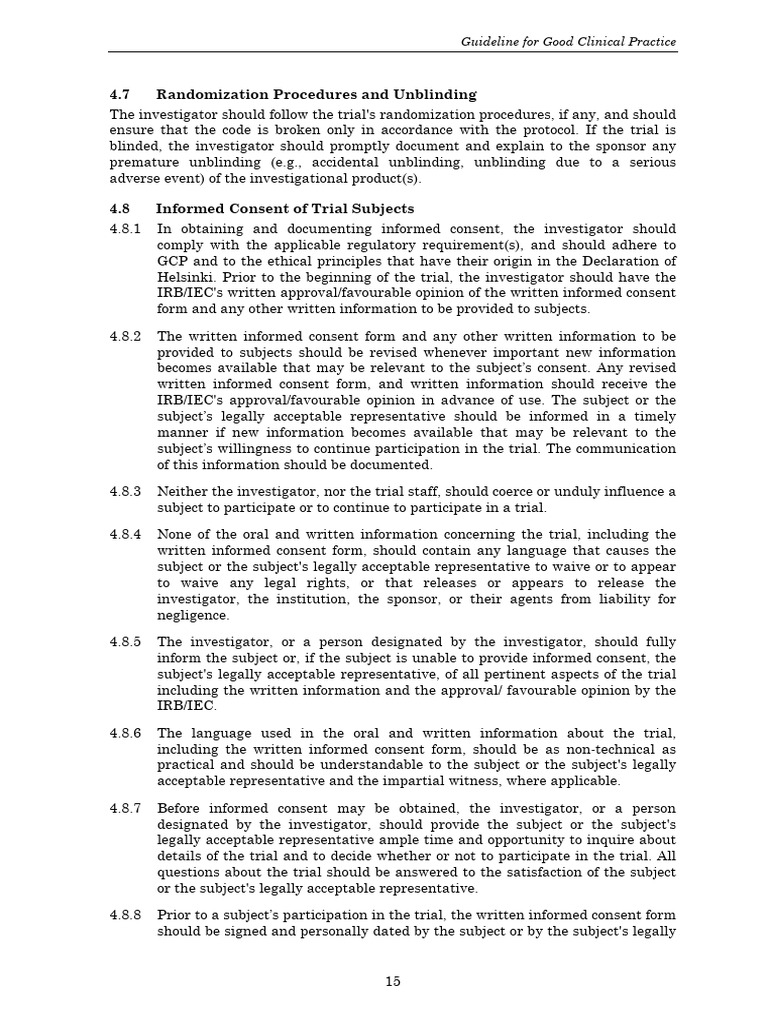 E6_R1_Guideline 21 | PDF | Informed Consent | Institutional Review Board
