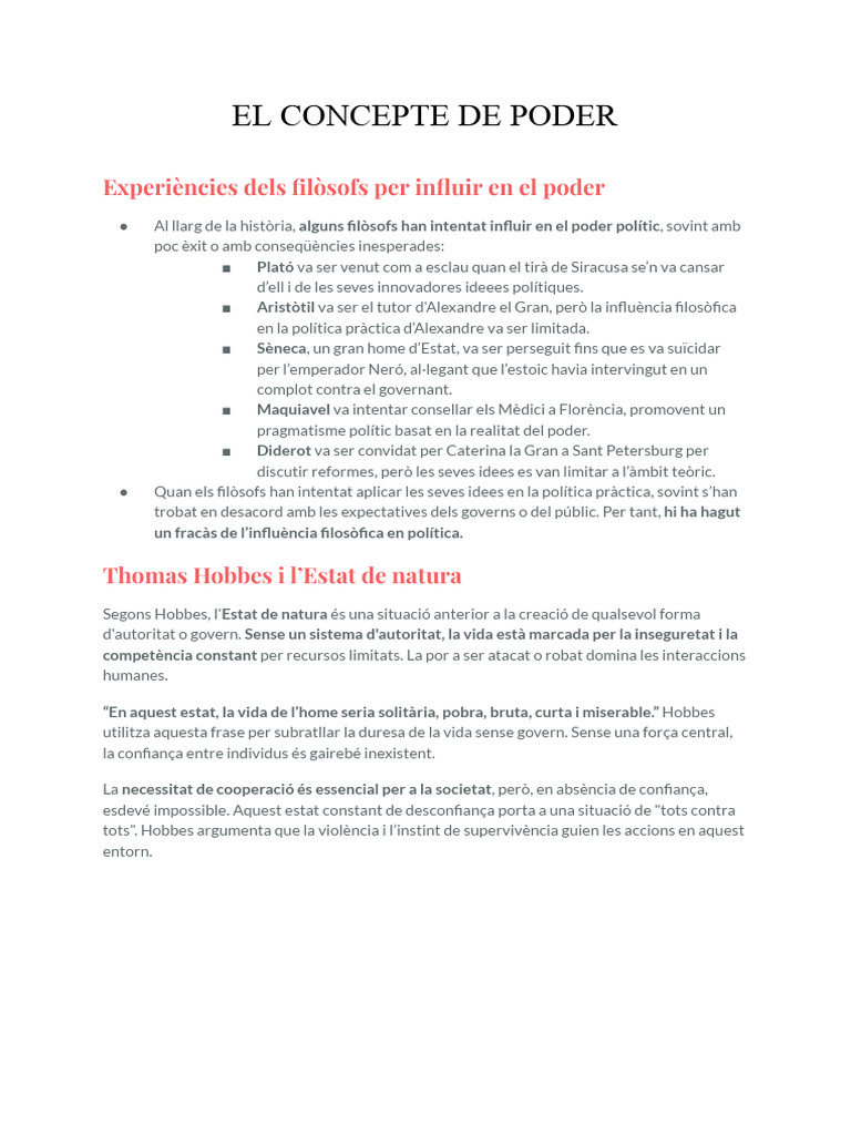 El Concepte de Poder | PDF