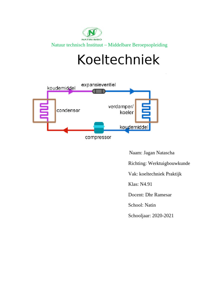 Koeltechniek Verslag | PDF