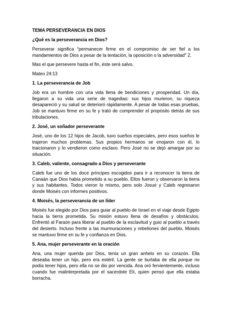 Ejemplos Bíblicos de Perseverancia | PDF | Moisés | Rut (figura bíblica)