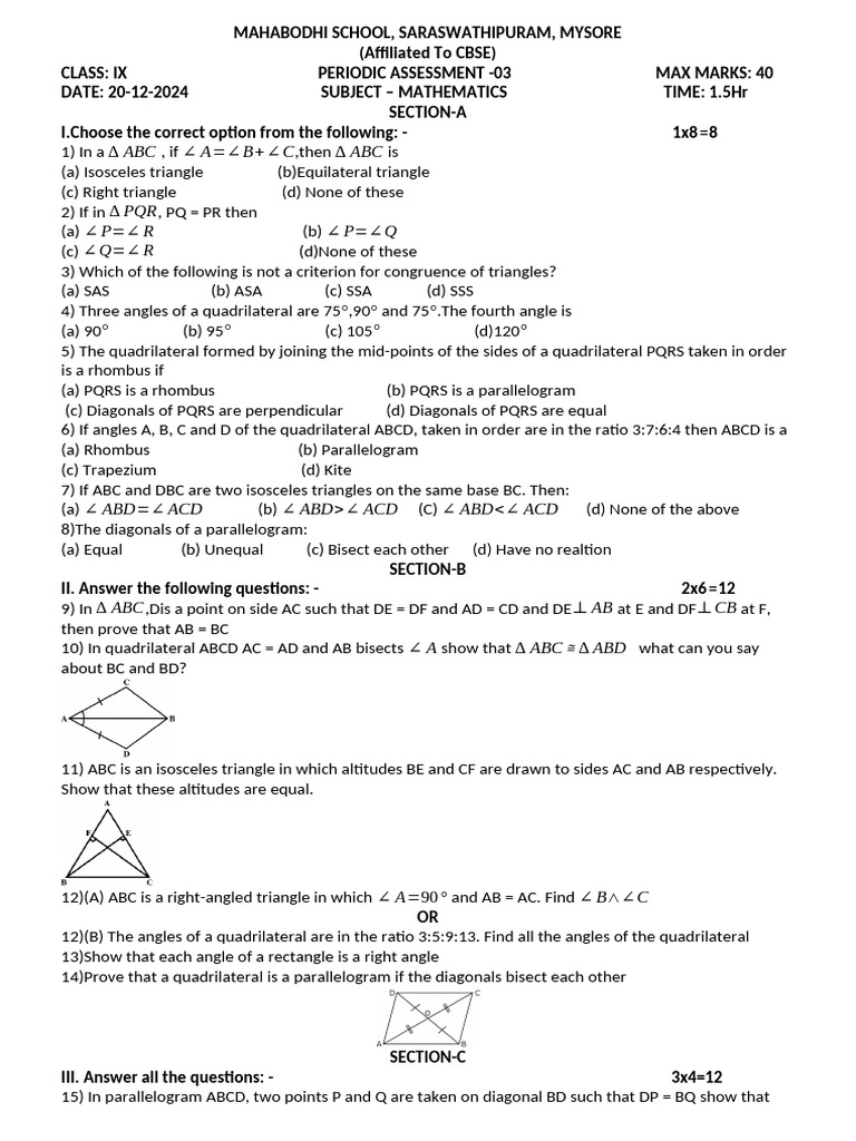 9th PA3-DEC | PDF | Euclid | Geometric Shapes