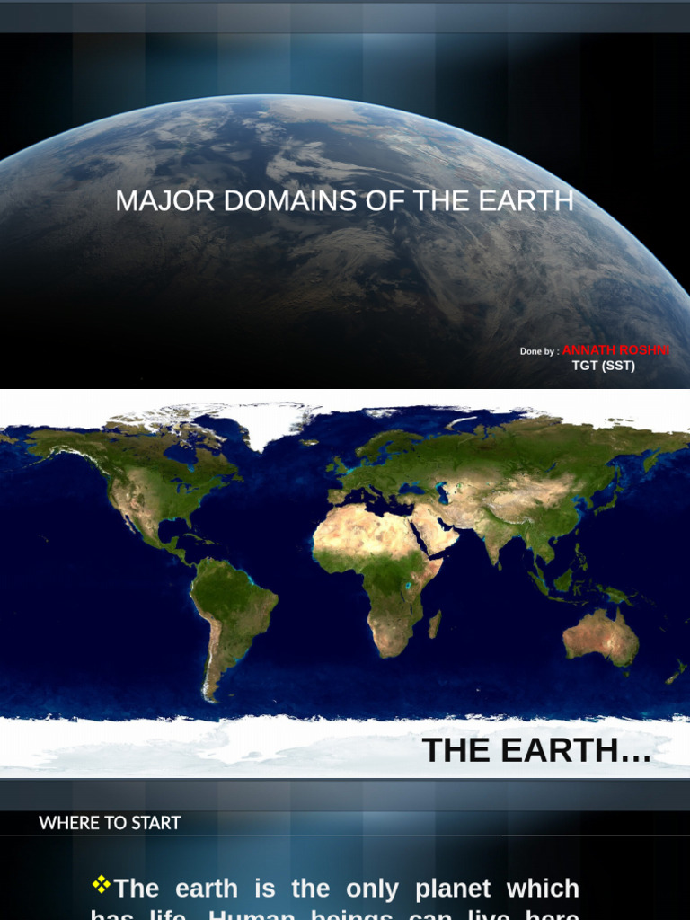 Major Domains of The Earth | PDF | Atmosphere | Atmosphere Of Earth