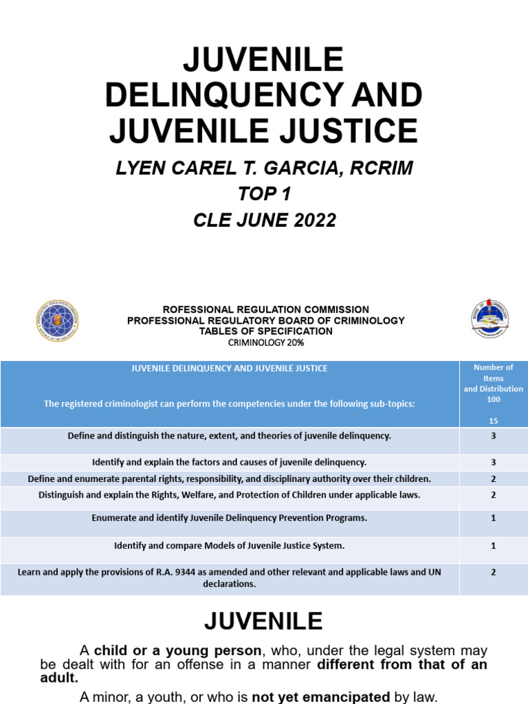 Juvenile Delinquency and Juvenile Justice - Restricted | PDF | Juvenile ...