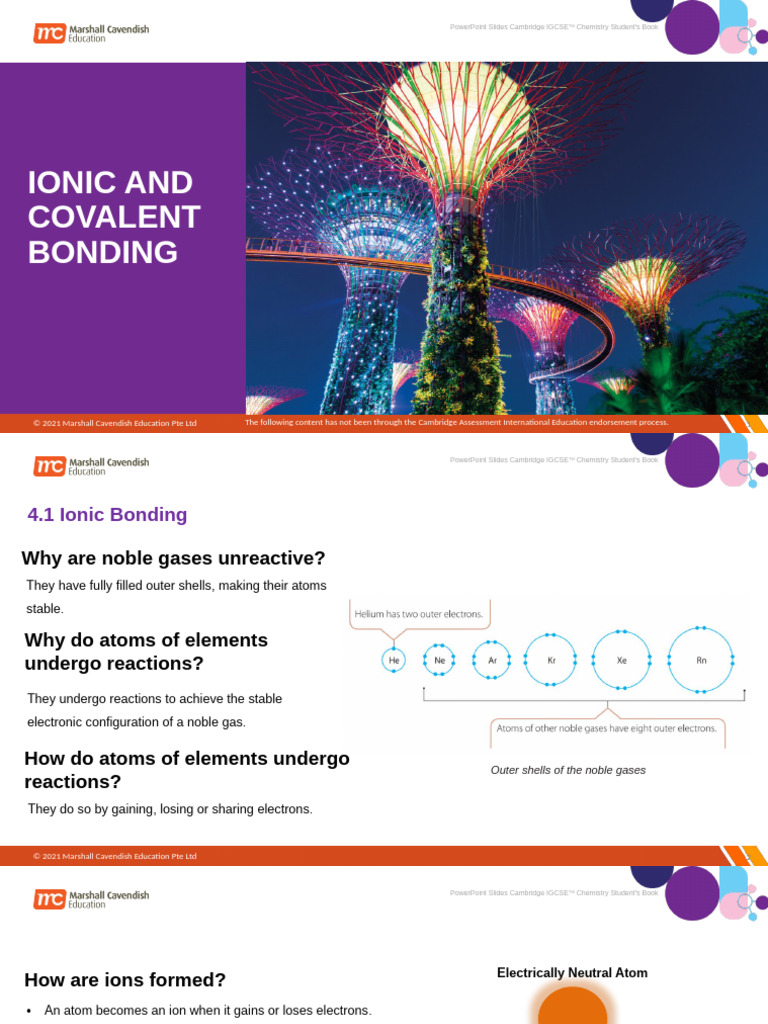 8 Grade Ionic and Covalent Bonding | PDF | Ion | Chemical Bond