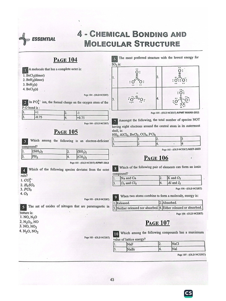 Chemical Bond (Crash) | PDF