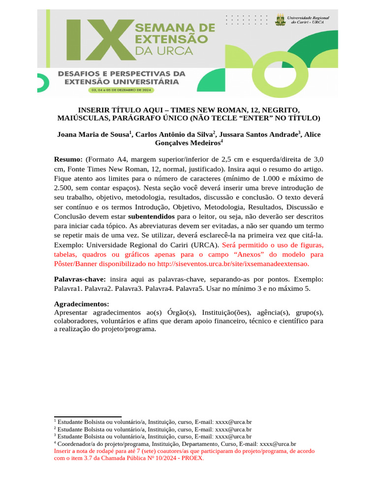 Modelo Resumo Simples | PDF