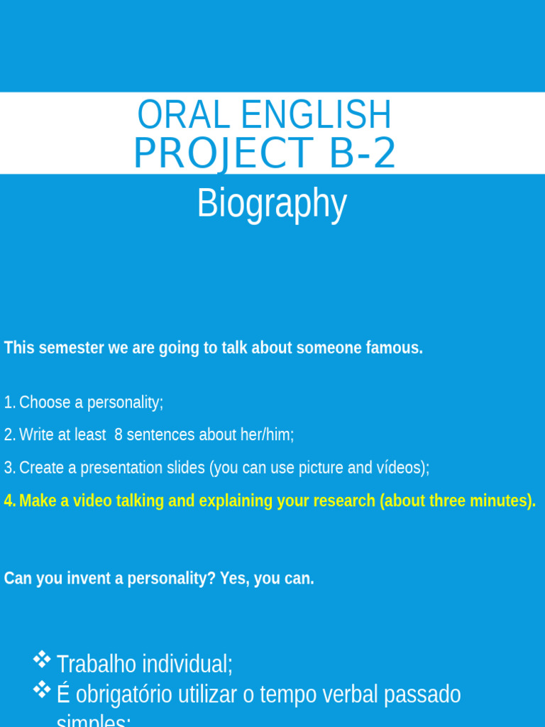 Oral English Biography Project | PDF
