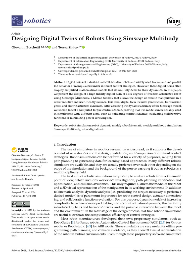 Imp For Simulation Chapter | PDF | Robotics | Simulation