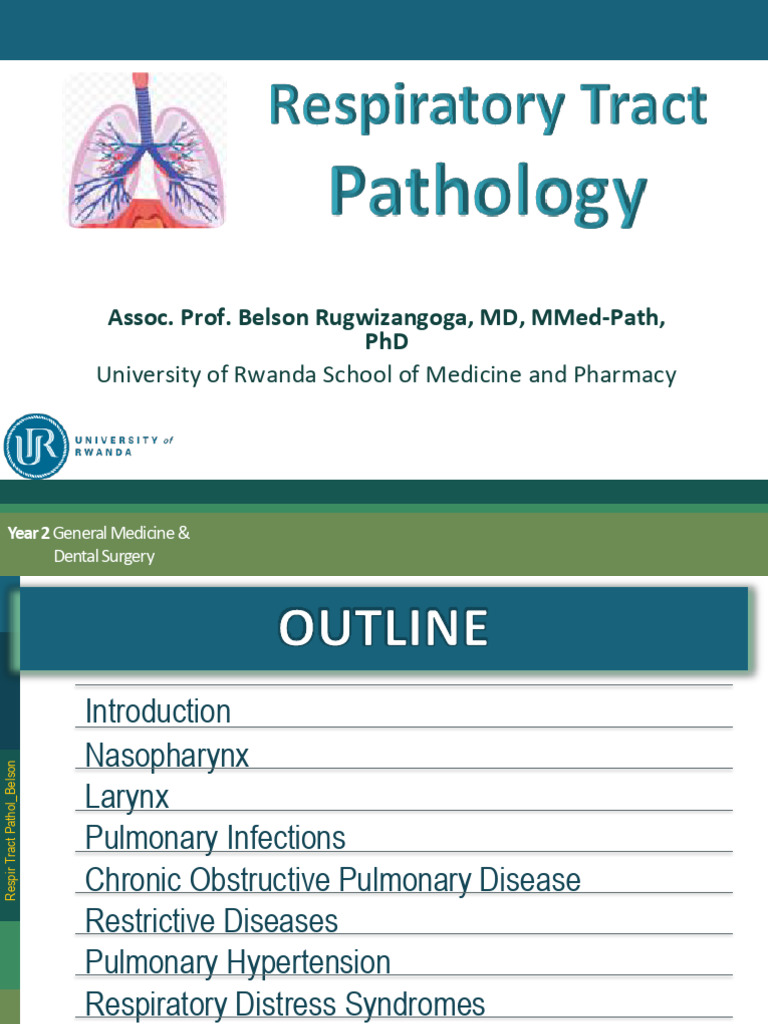 Respiratory Tract Pathology - 2024-25 - Assoc - Prof. Belson | PDF ...