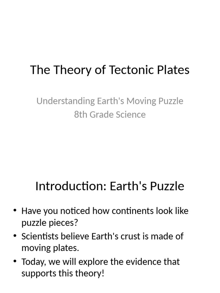Tectonic Plates: Earth's Moving Puzzle | PDF