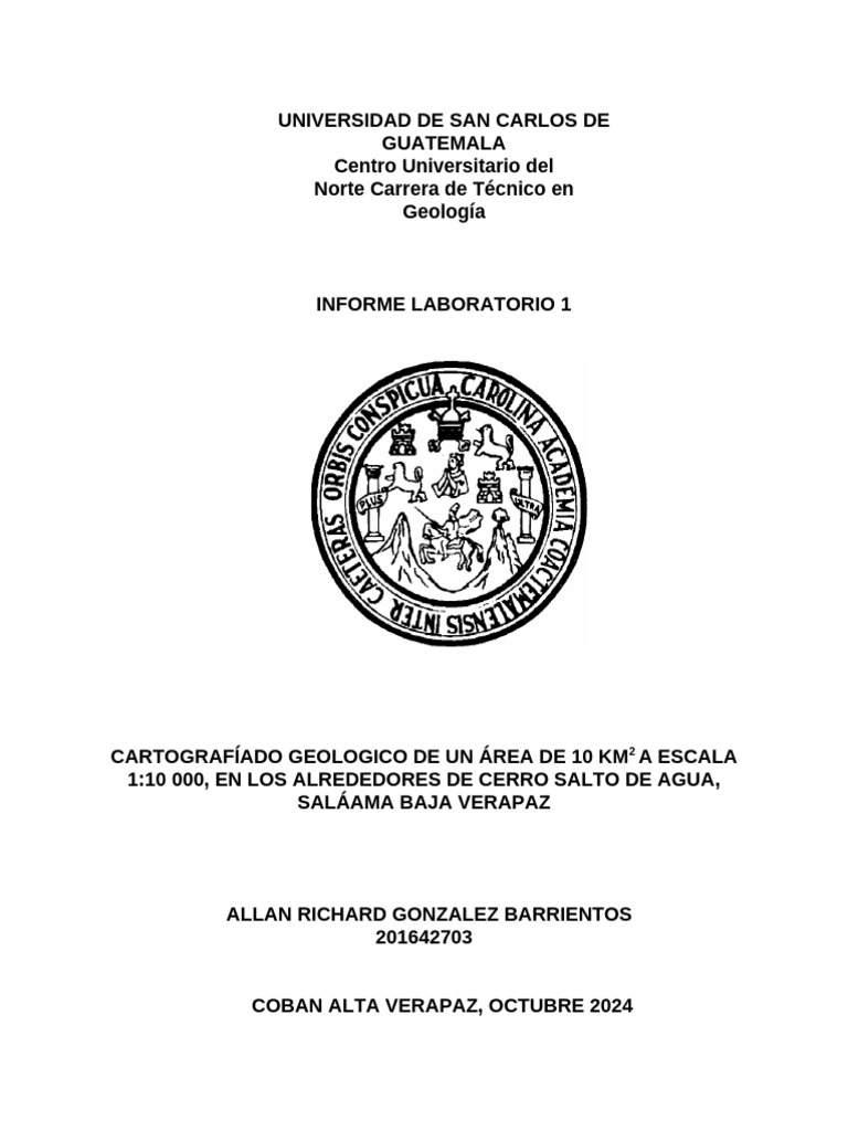 Informe de Cartografiado Geológico 10 km² | PDF