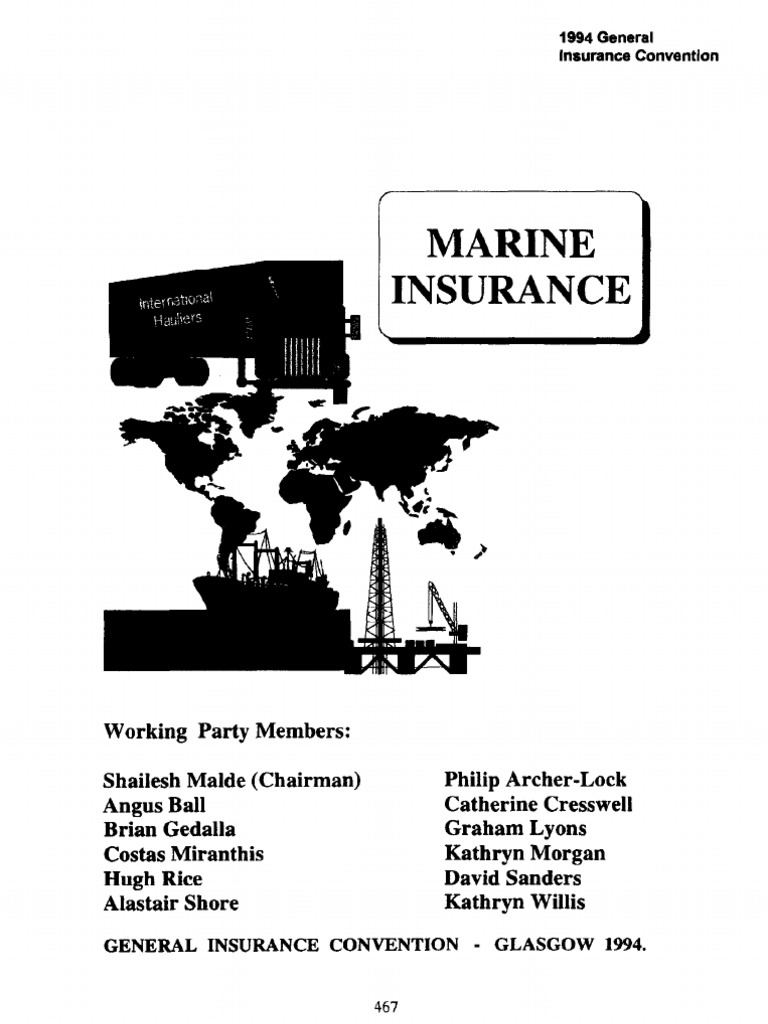 Book On Marine Insurance | PDF | Insurance | Tonnage