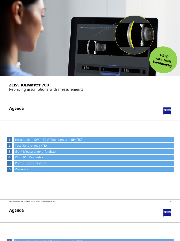Iolmaster 700 SW 1 80 TK Customer Presentation en 32 150 0064i | PDF ...