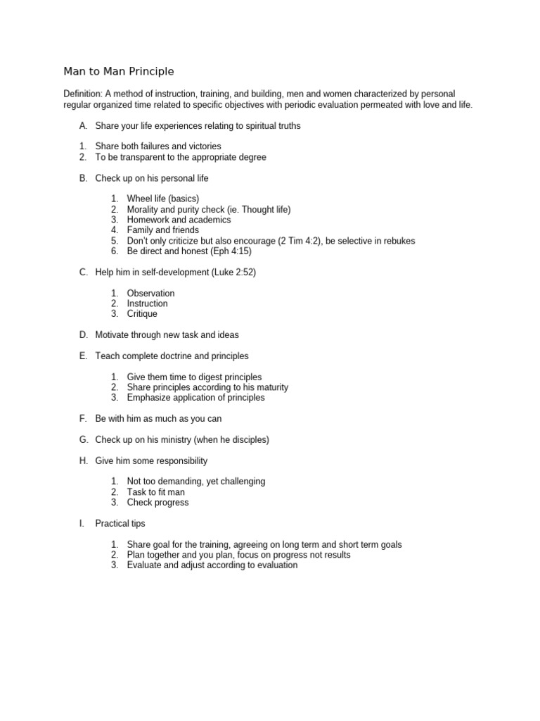 Man To Man | PDF