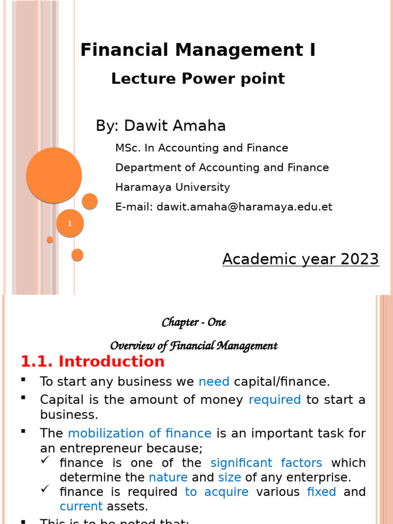 FM Ch 1 Introduction.pptx | PDF | Equity (Finance) | Securities (Finance)