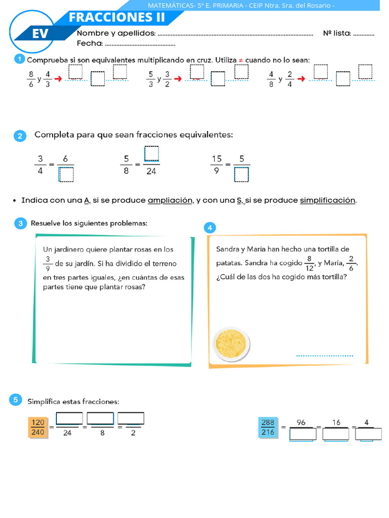 Control UD Fracciones II | PDF