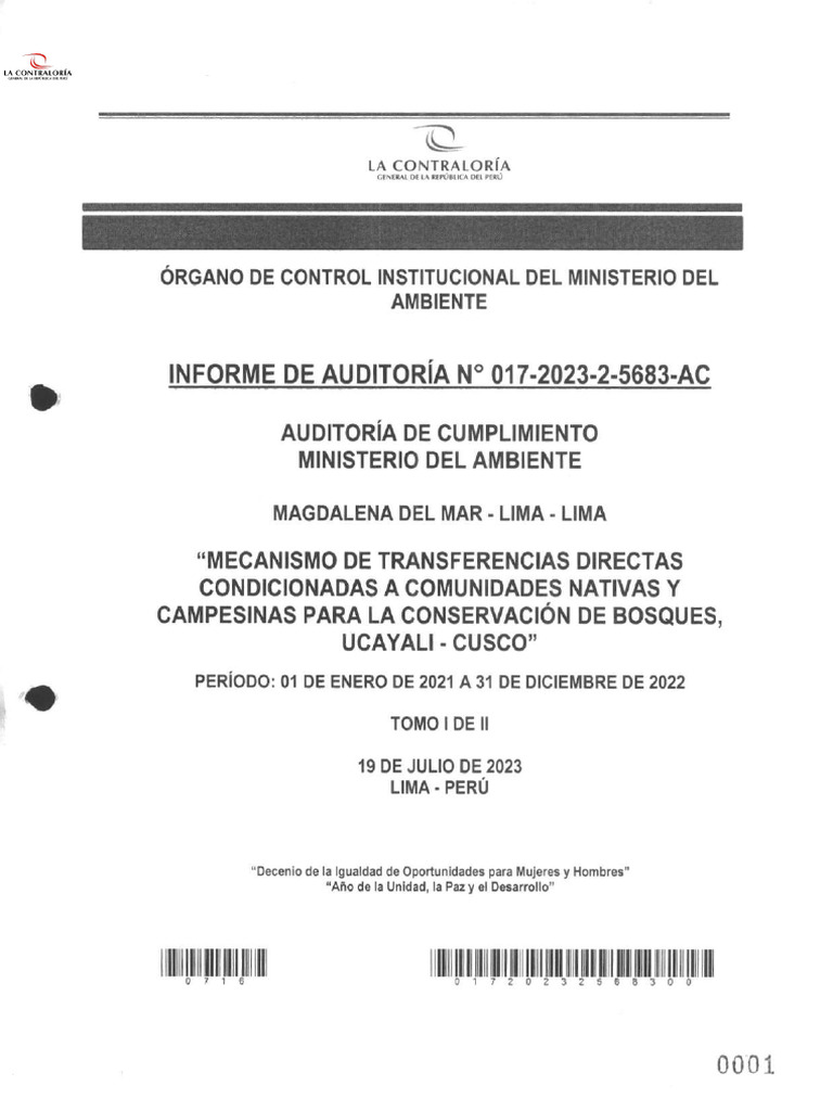 Informe de Auditoría N 017-2023!2!5683-Ac | PDF
